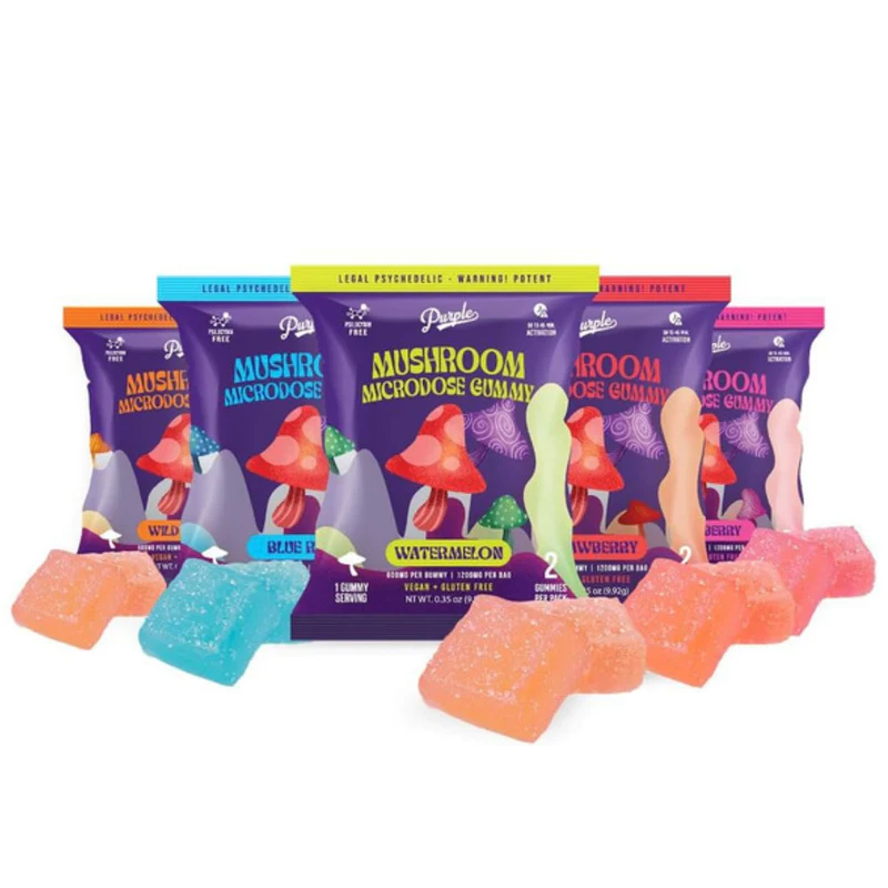 Purple Enhanced Microdose Gummies 3000mg 5ct/pk
