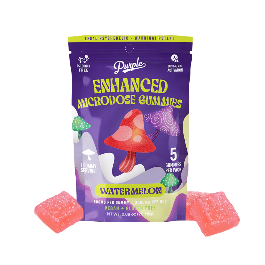Purple Enhanced Microdose Gummies 3000mg 5ct/pk